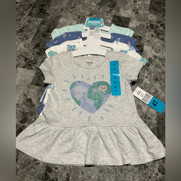 Pekkle | Shirts & Tops | Nwt Pekkle 4 Piece Tshirt Set | Poshmark